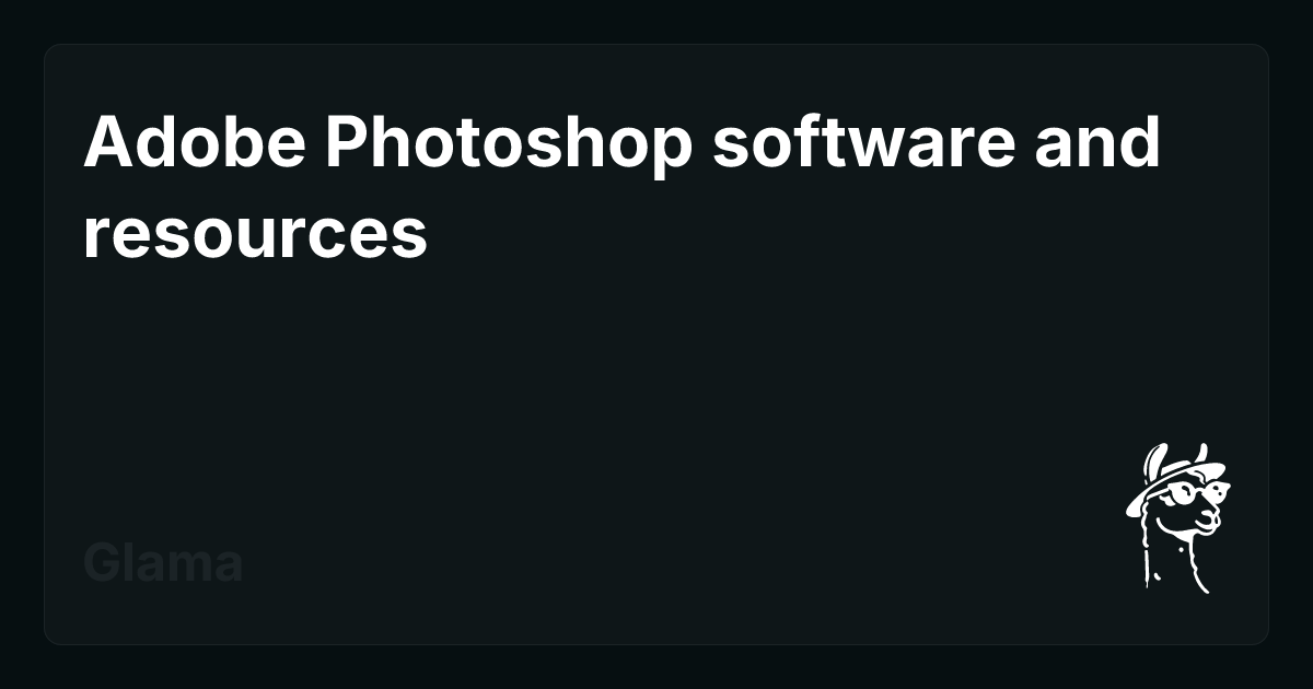 Adobe Photoshop software and resources | Glama