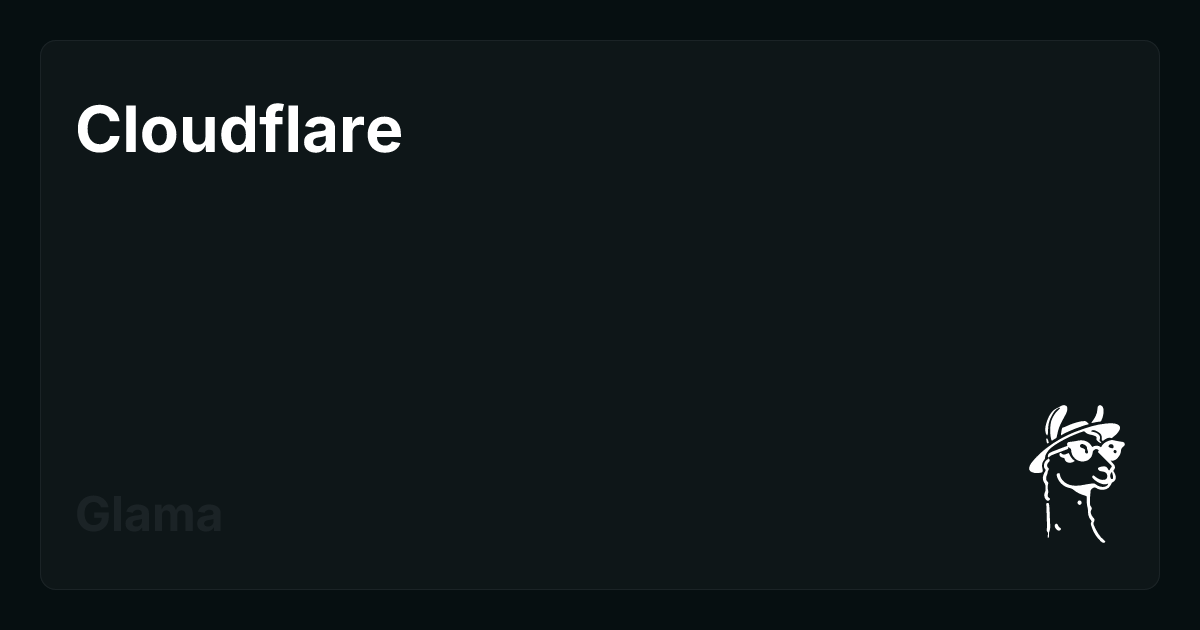 Cloudflare | Glama