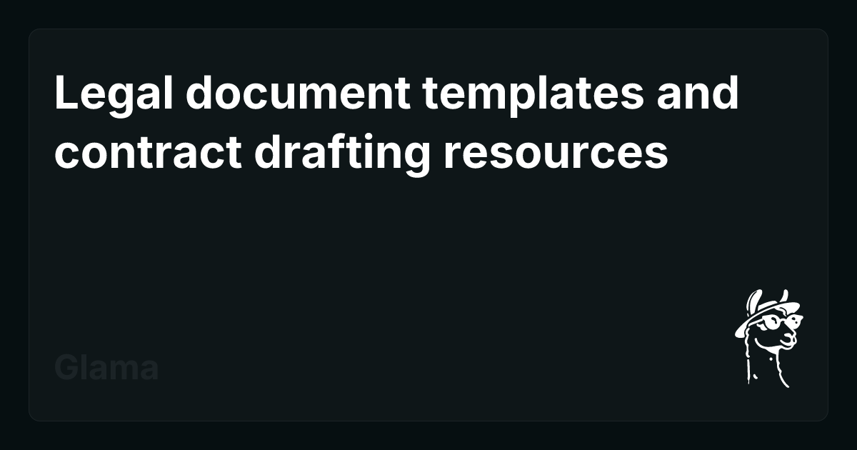 Legal document templates and contract drafting resources | Glama