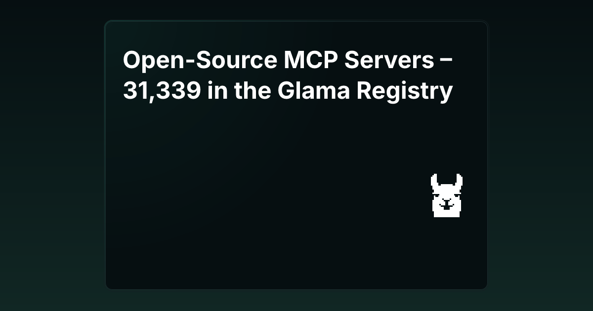 Open-Source MCP Servers – 31,339 in the Glama Registry | Glama