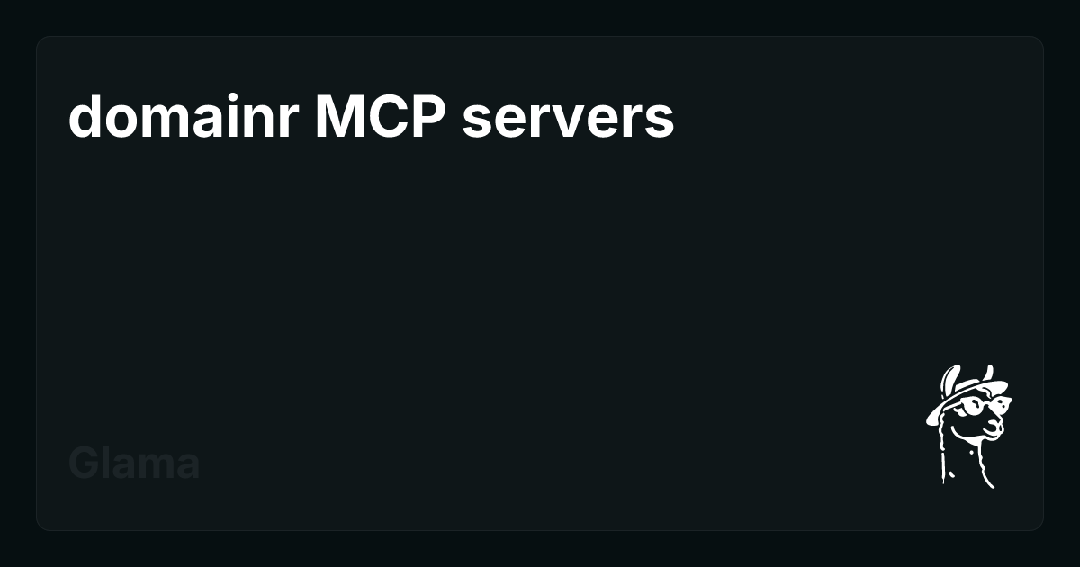 domainr MCP servers | Glama