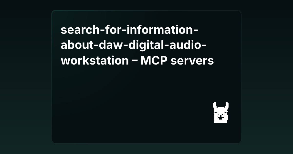 search-for-information-about-daw-digital-audio-workstation – MCP ...