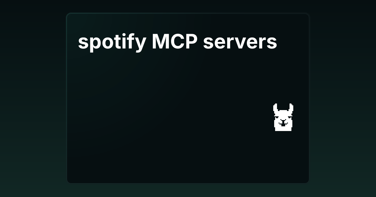 spotify MCP servers | Glama
