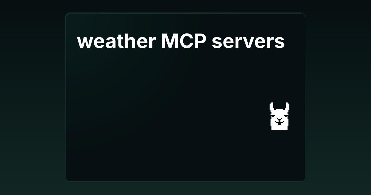 weather MCP Servers | Glama