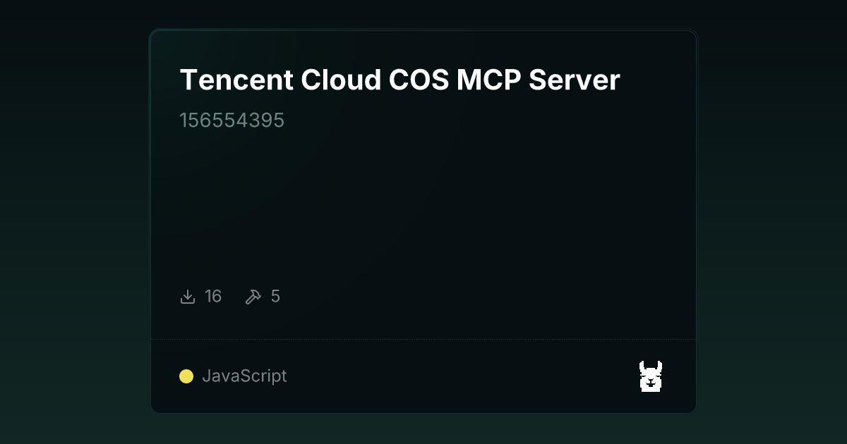 Tencent Cloud COS MCP Server | Glama