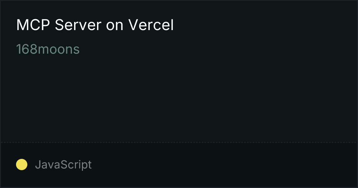 MCP Server on Vercel | Glama