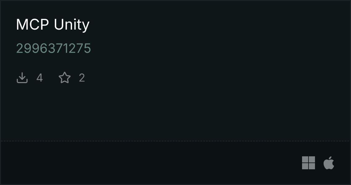 MCP Unity by 2996371275 | Glama