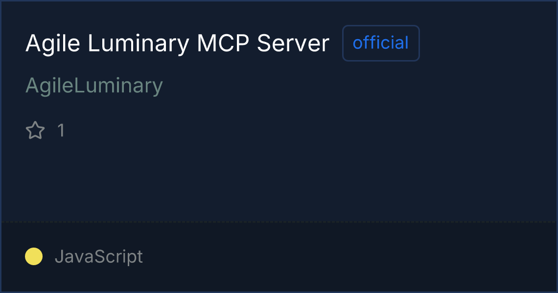 Agile Luminary MCP Server | Glama