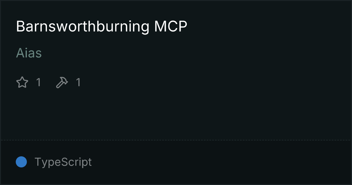 Score | Barnsworthburning MCP | Glama