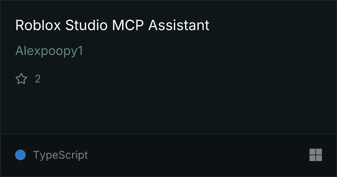 Schema | Roblox Studio MCP Assistant | Glama