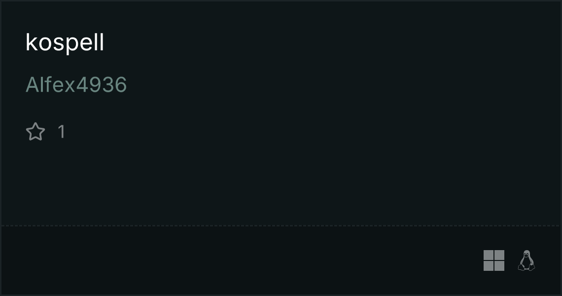 kospell by Alfex4936 | Glama