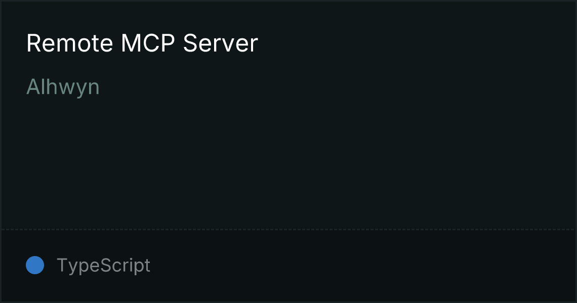 Remote MCP Server | Glama
