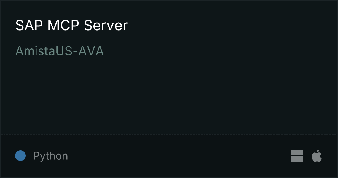 Score | SAP MCP Server | Glama