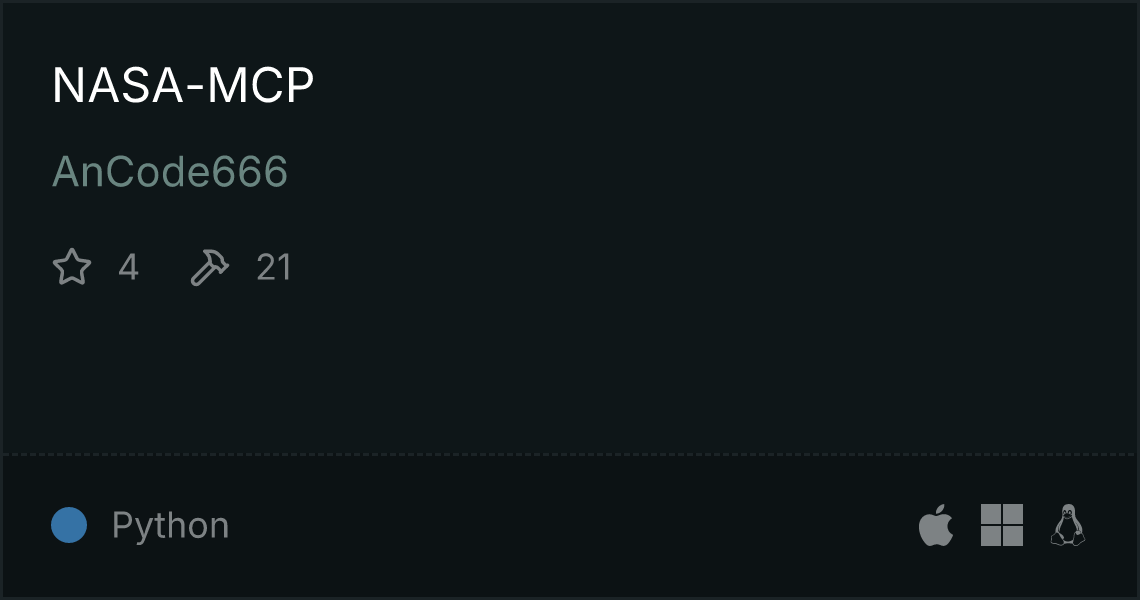 Score | NASA-MCP | Glama