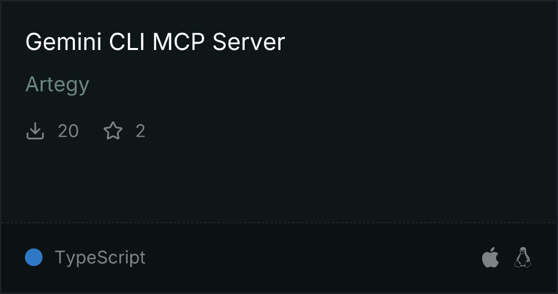 Gemini CLI MCP Server | Glama