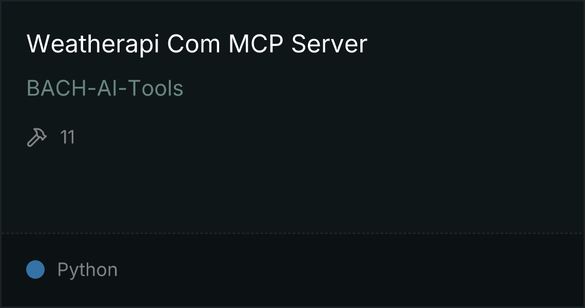 time_zone_api - Weatherapi Com MCP Server | Glama