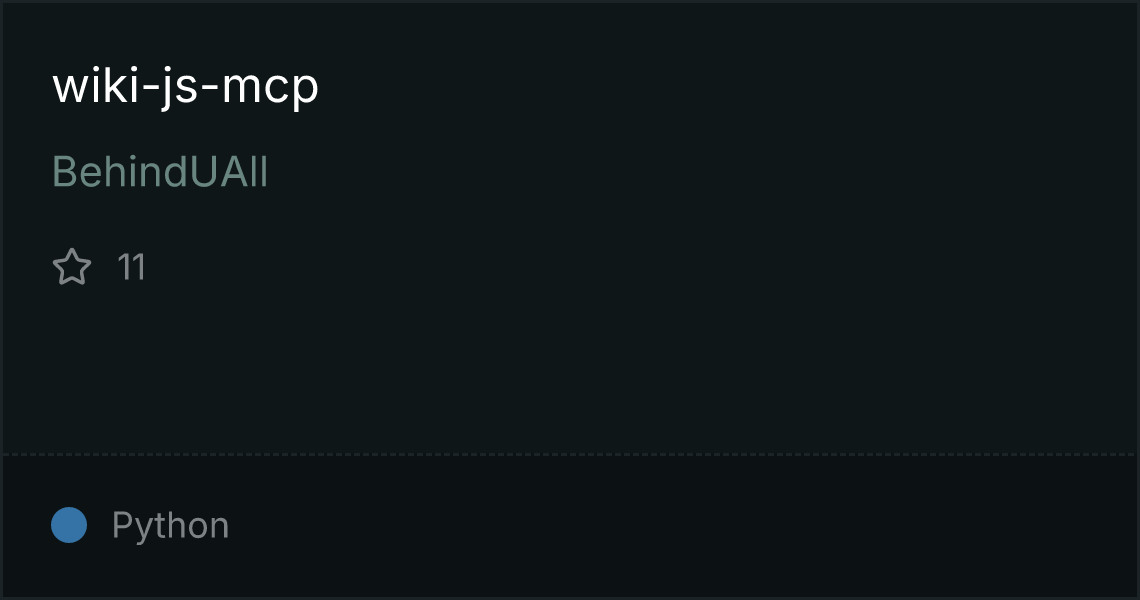 wiki-js-mcp | Glama