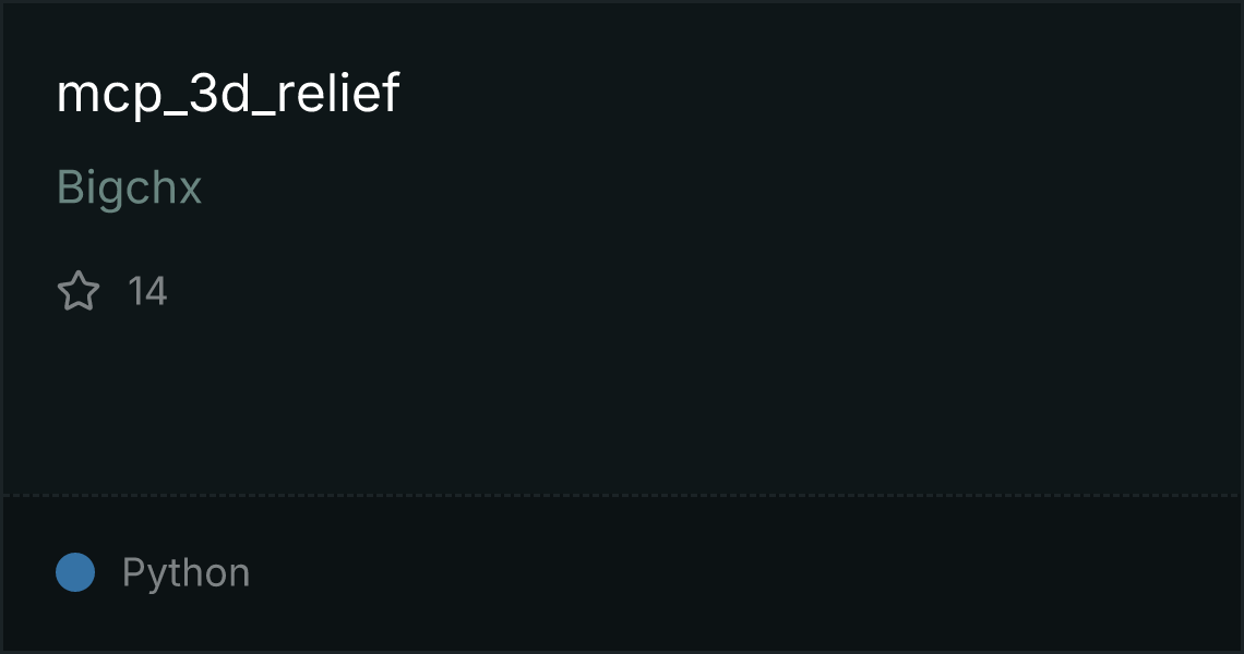 mcp_3d_relief | Glama