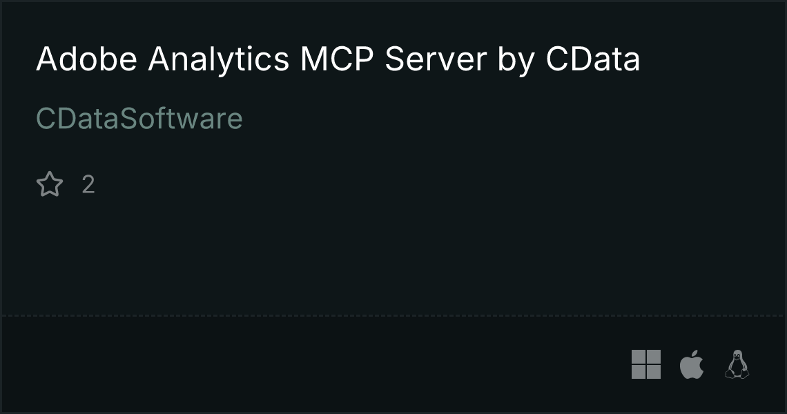 Adobe Analytics Mcp Server By Cdata Glama