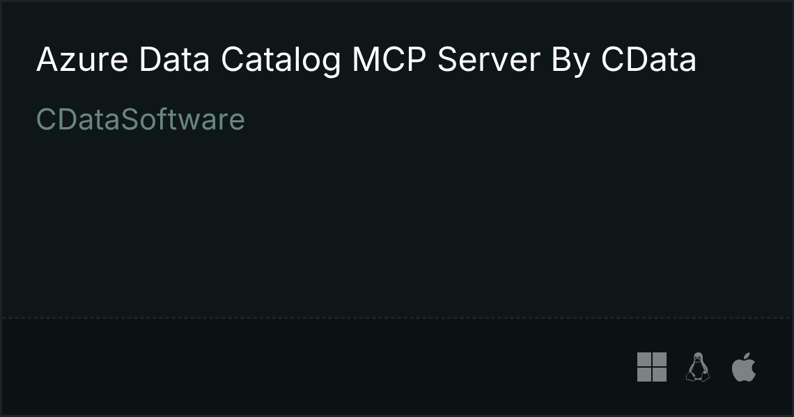 Azure Data Catalog MCP Server By CData by CDataSoftware | Glama