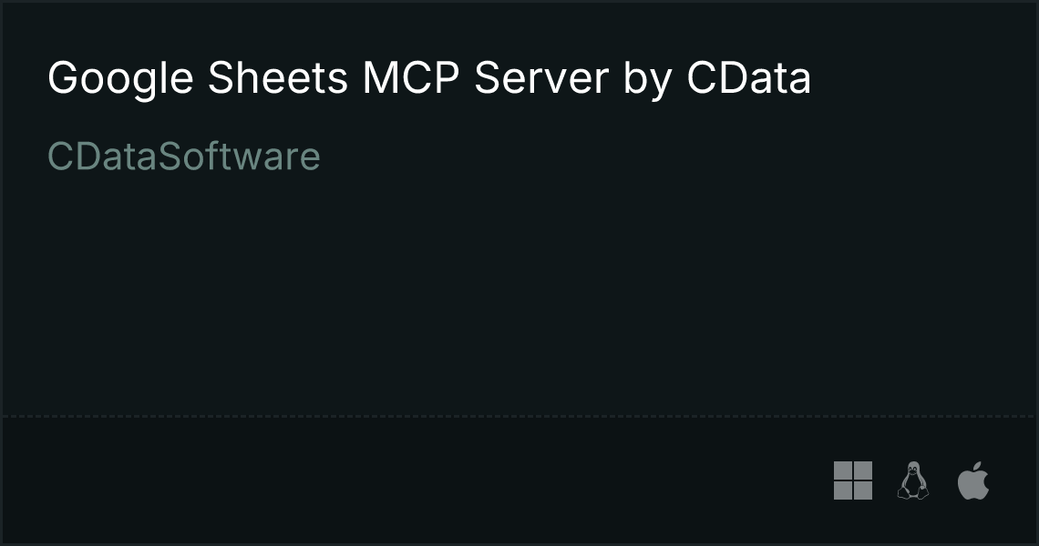 Google Sheets MCP Server by CData by CDataSoftware | Glama