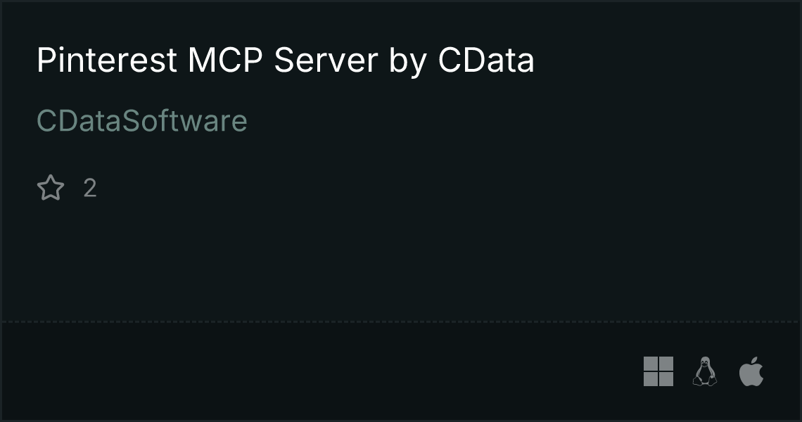 Score | Pinterest MCP Server by CData | Glama