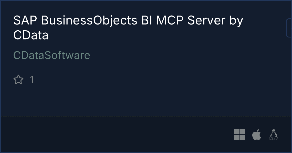 SAP BusinessObjects BI MCP Server by CData by CDataSoftware | Glama