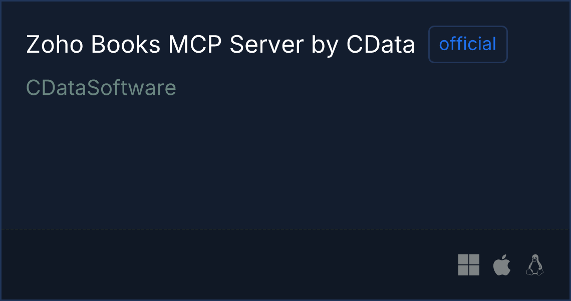 Zoho Books MCP Server by CData by CDataSoftware | Glama