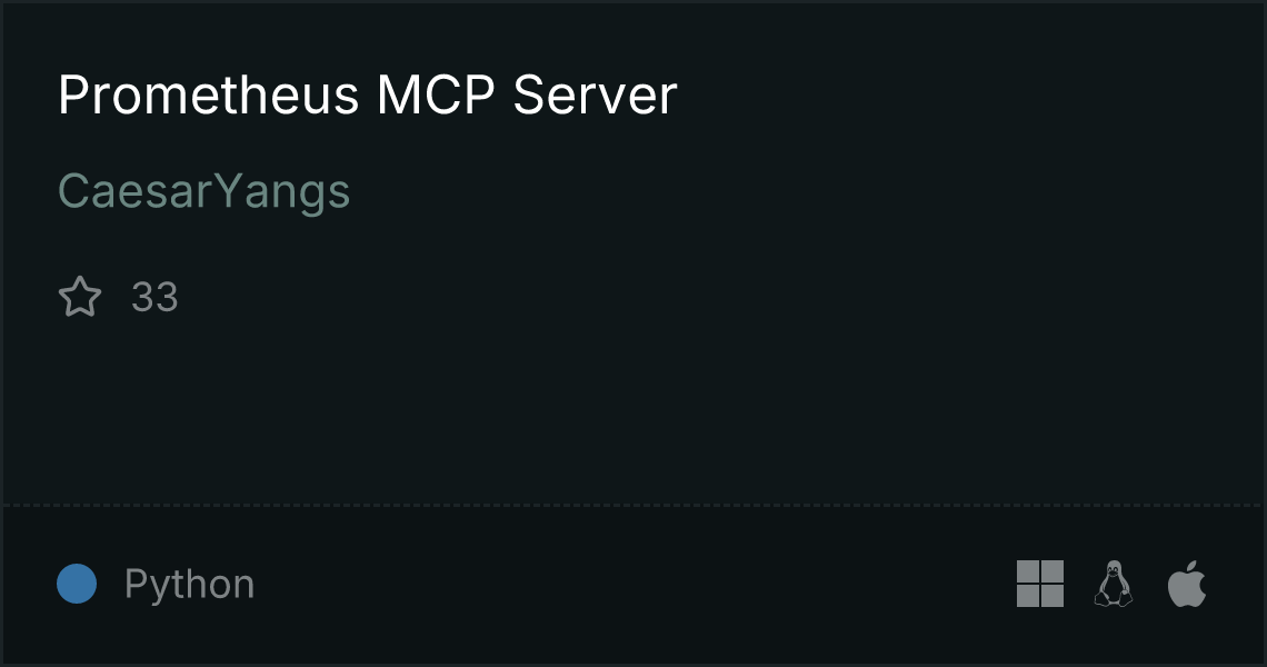 Prometheus MCP Server by CaesarYangs | Glama