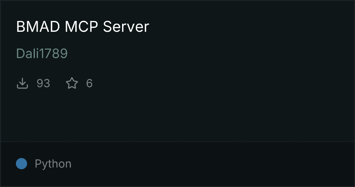 BMAD MCP Server by Dali1789 | Glama
