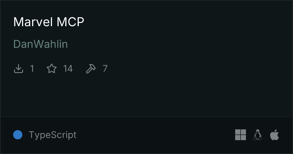 Marvel MCP by DanWahlin | Glama