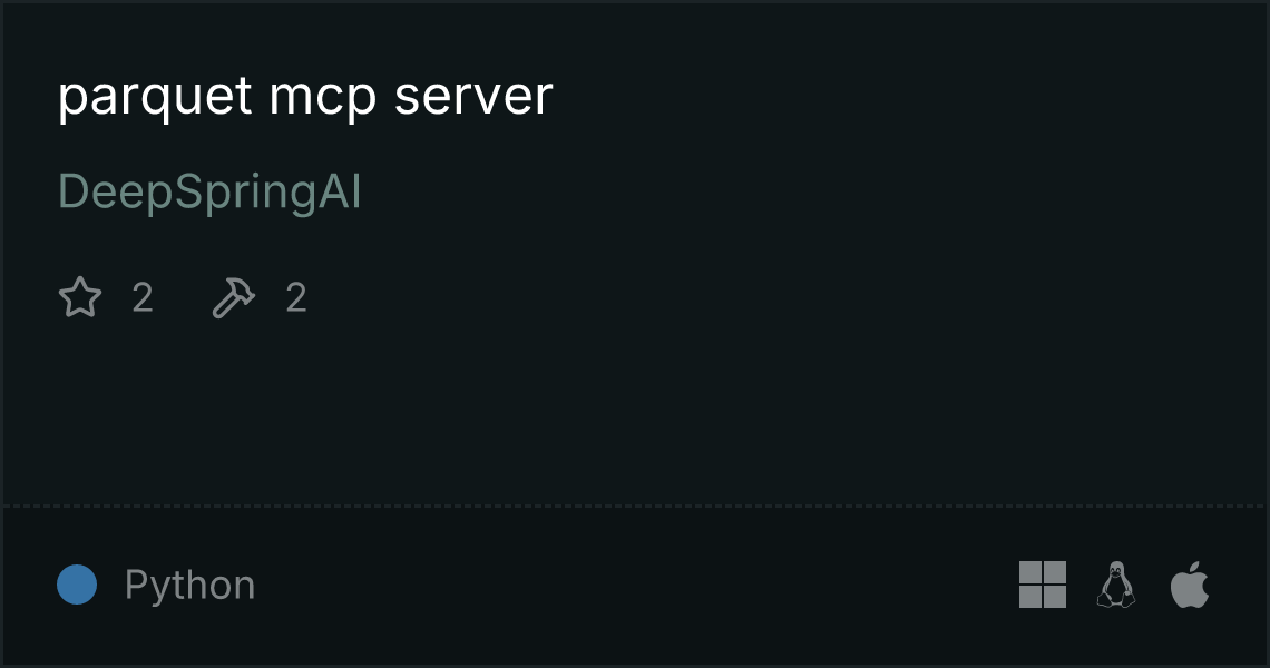 parquet mcp server | Glama