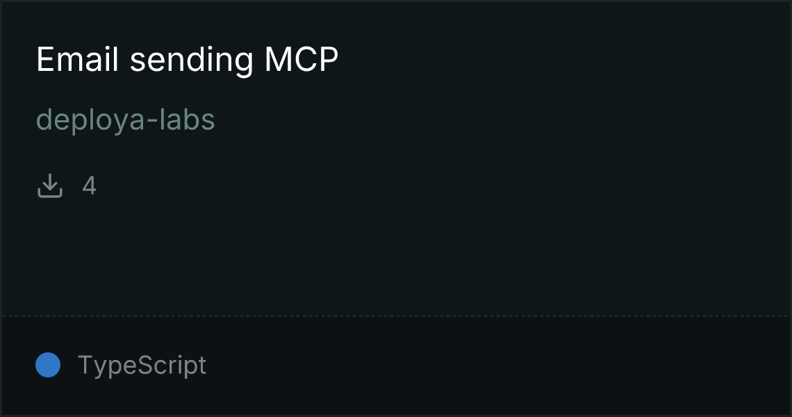 Email sending MCP by deploya-labs | Glama