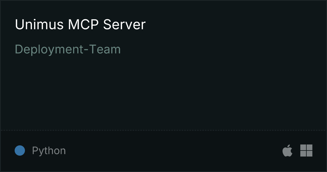 Unimus MCP Server by Deployment-Team | Glama