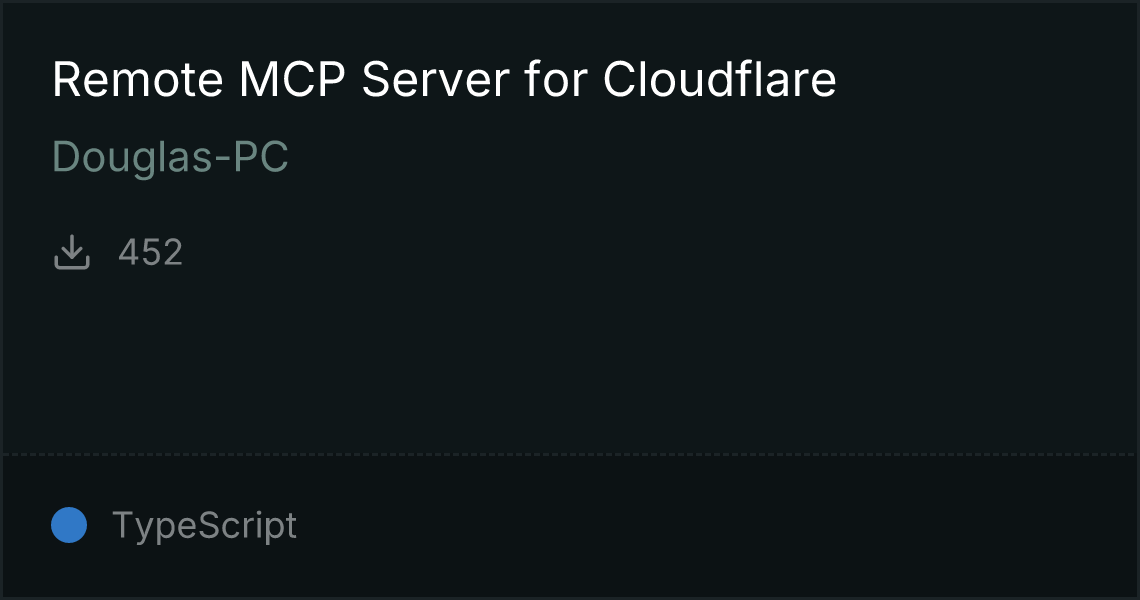 Score | Remote MCP Server for Cloudflare | Glama