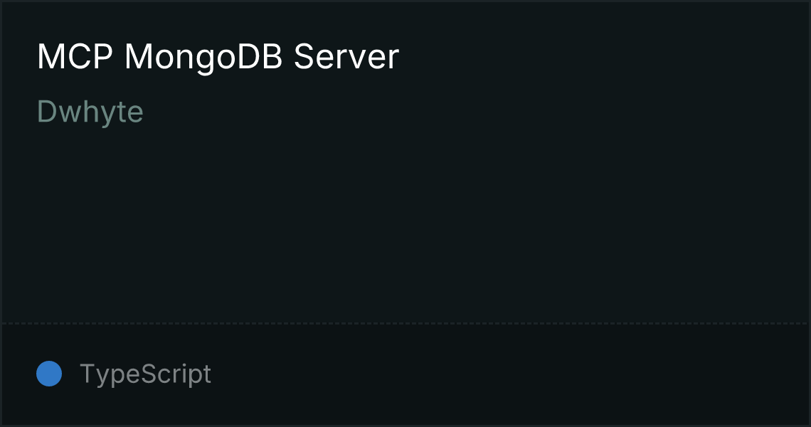 MCP MongoDB Server | Glama
