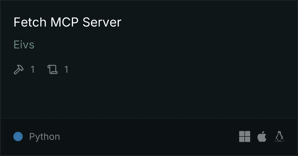Fetch MCP Server by Eivs | Glama
