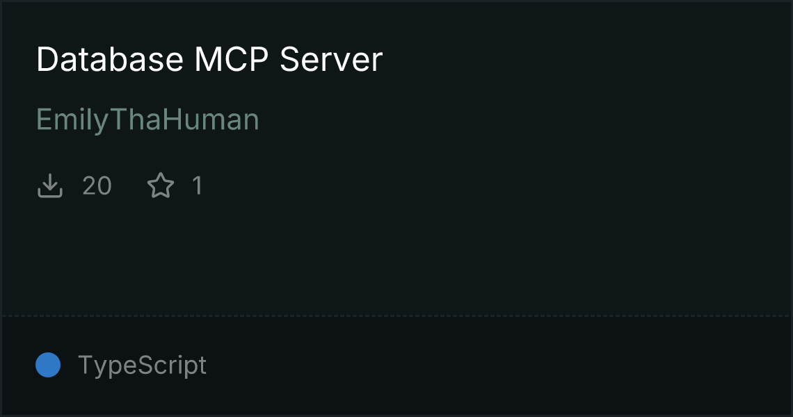 Database MCP Server | Glama