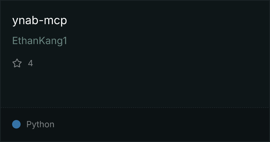 ynab-mcp by EthanKang1 | Glama