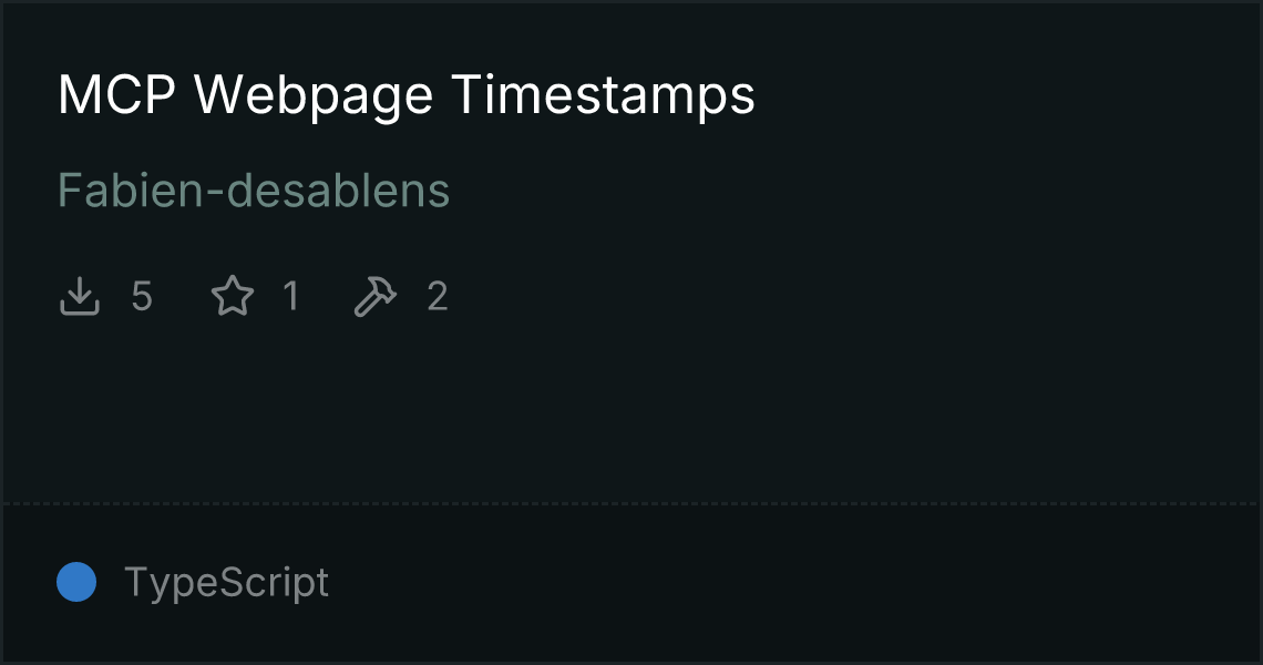 MCP Webpage Timestamps | Glama