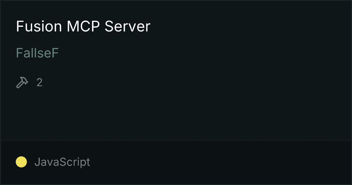 Schema | Fusion MCP Server | Glama