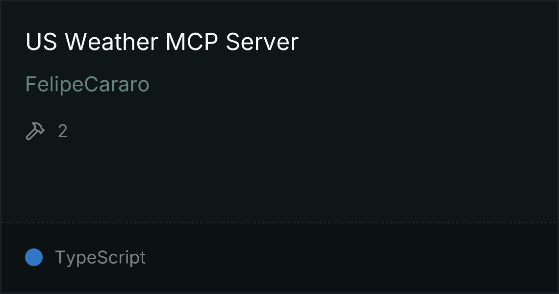 Inspect | US Weather MCP Server | Glama