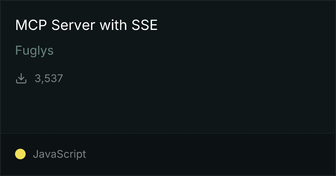 MCP Server with SSE by Fuglys | Glama