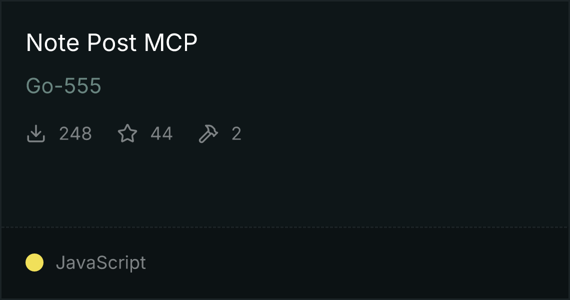 Note Post MCP | Glama