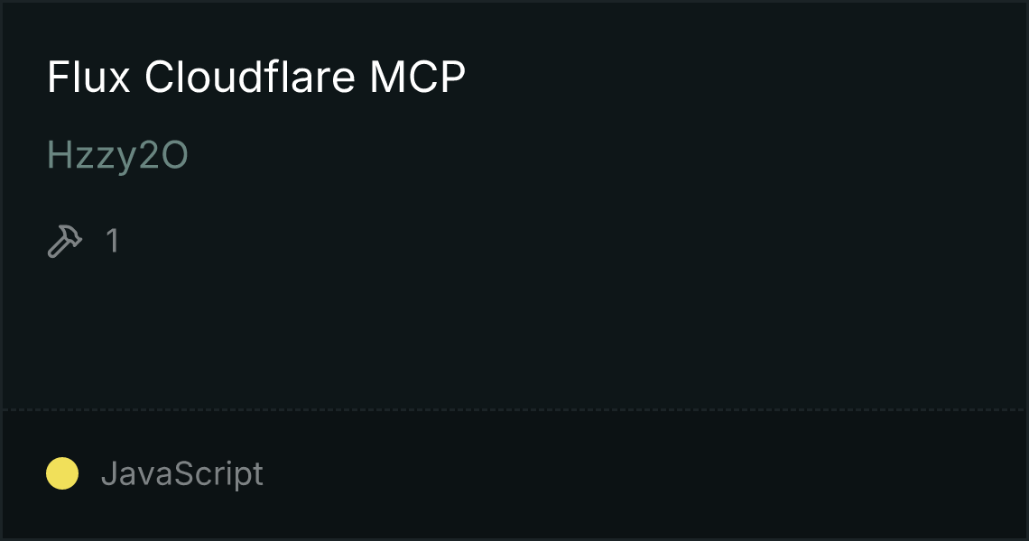 Flux Cloudflare MCP alternatives | Glama