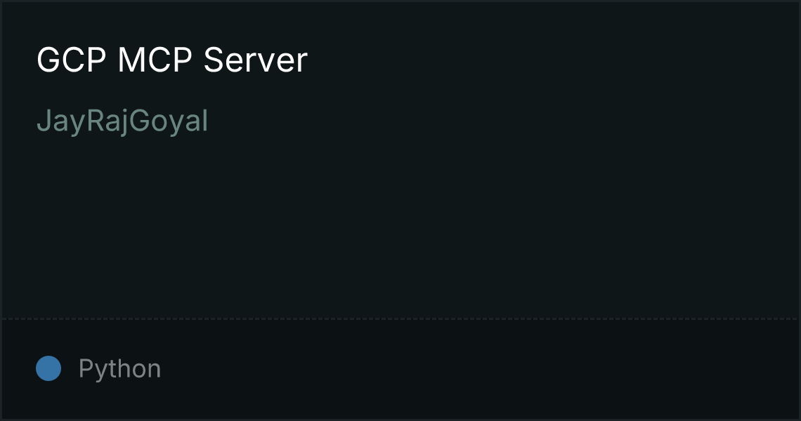 GCP MCP Server | Glama