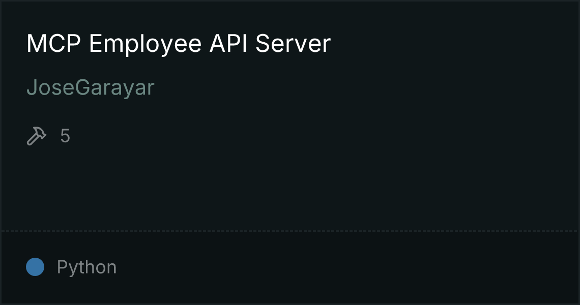 MCP Employee API Server | Glama
