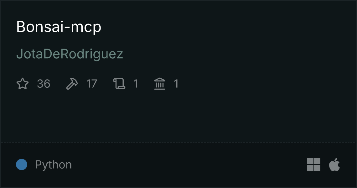 Bonsai-mcp by JotaDeRodriguez | Glama