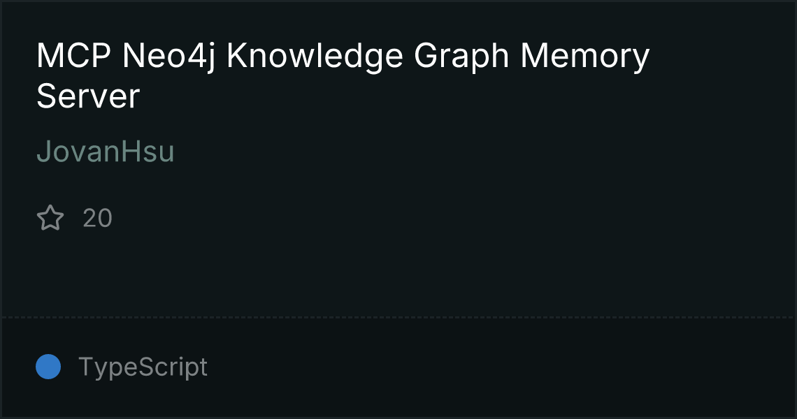MCP Neo4j Knowledge Graph Memory Server by JovanHsu | Glama