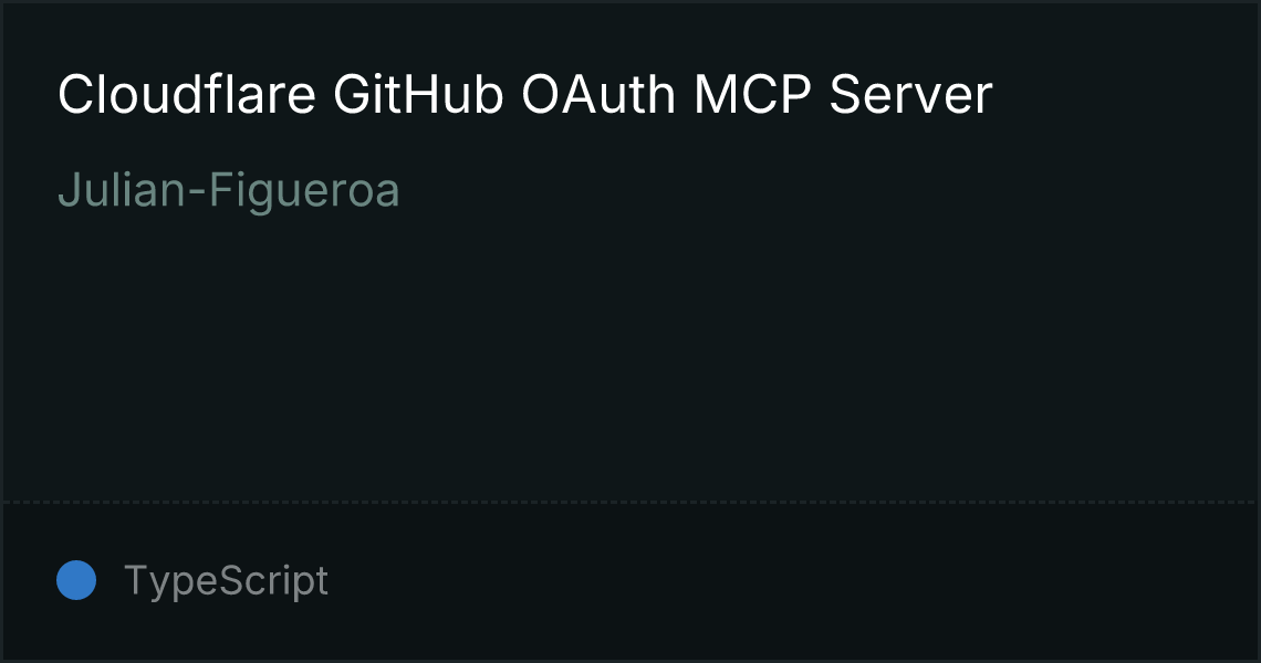 Schema | Cloudflare GitHub OAuth MCP Server | Glama